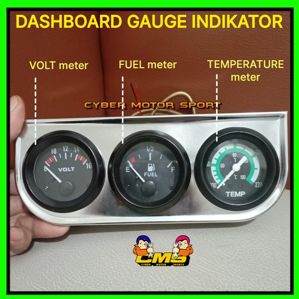 Gauge Dashboard indikator Volt meter. Oil water Temperature . Fuel ...