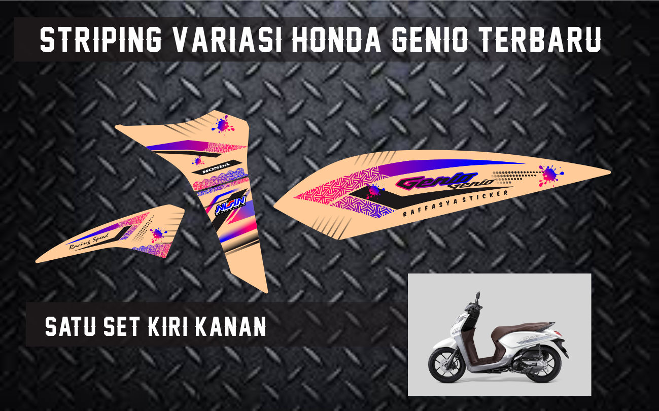 STRIPING VARIASI BARU VARIAN WARNA HONDA/GENIO STICKER | Lazada Indonesia