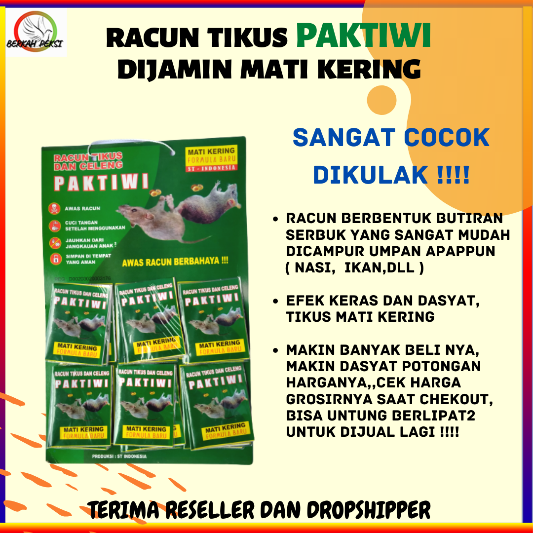 RACUN TIKUS PAKTIWI TIKUS MATI KERING RACUN TIKUS SERBUK MURAH | Lazada ...