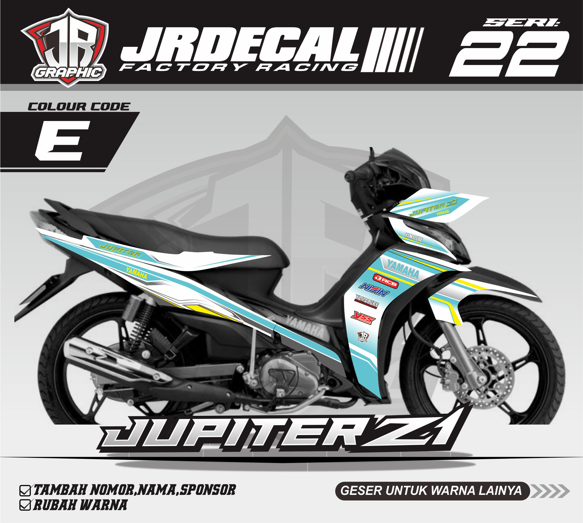 STRIPING JUPITER Z1 PUTIH GRAFIS MINIMALIS RACING- STICKER STRIPING ...