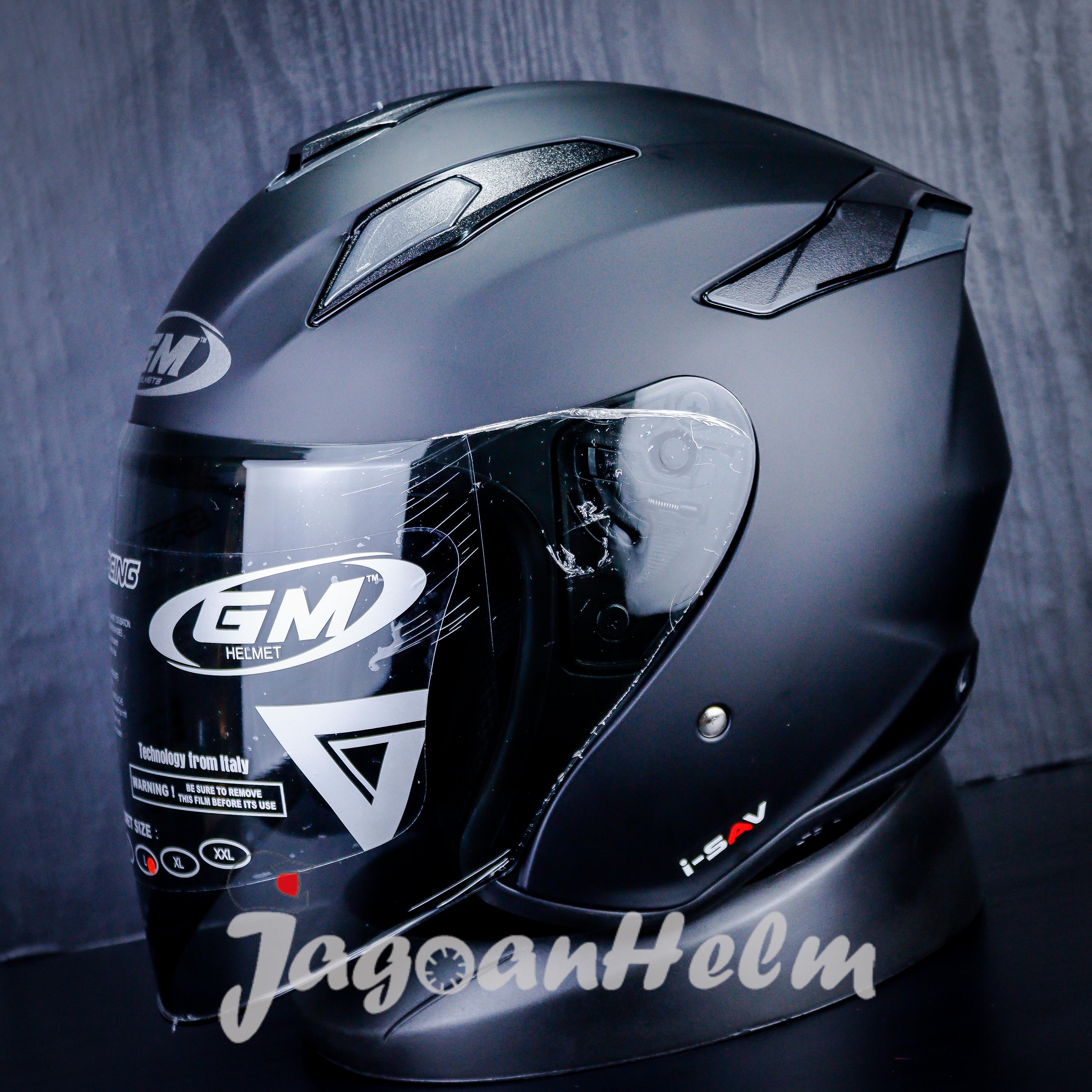 GM HELM KING FIGHTER BASIC SOLID | BLACK DOFF | SINGLE VISOR | Lazada ...