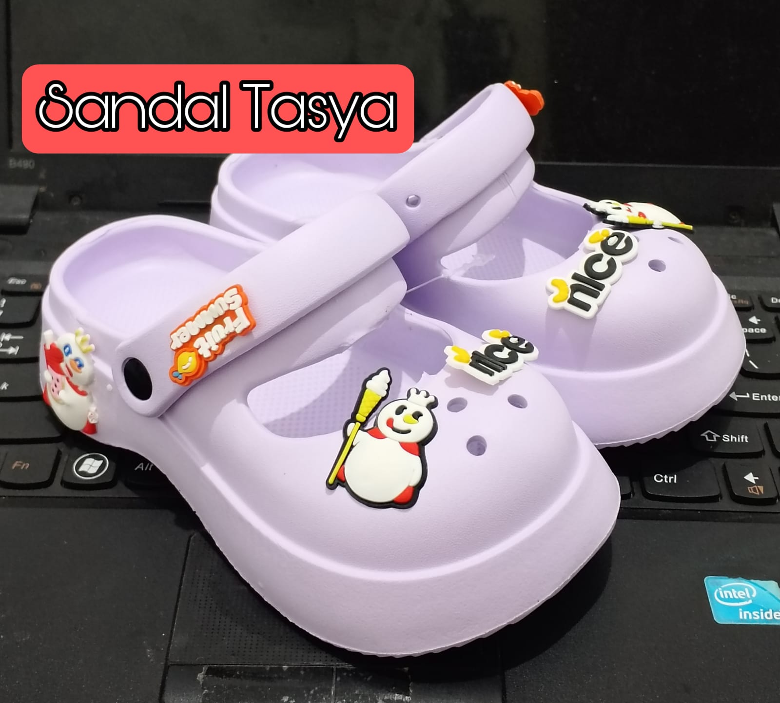 Sandal Selop Baim Fuji MIXUE Anak Perempuan Karakter Lucu Karet Bapau ...
