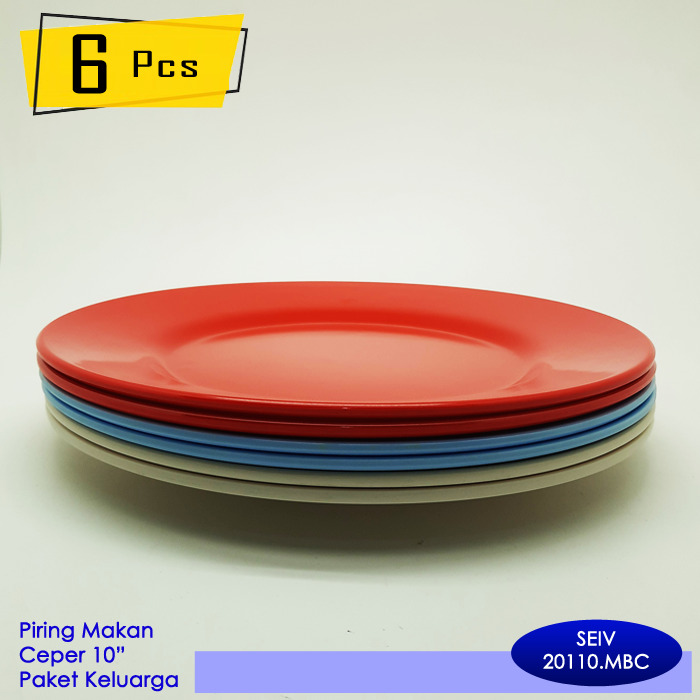 6 Pcs Piring Ceper 10 inch Melamin - 3 WARNA | Lazada Indonesia