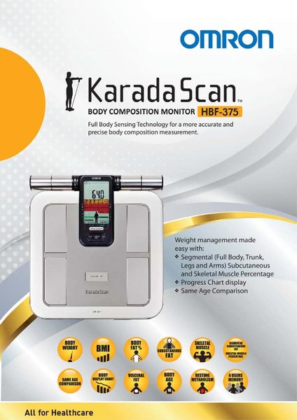 TIMBANGAN BADAN DAN LEMAK OMRON KARADA SCAN HBF-375 | Lazada Indonesia