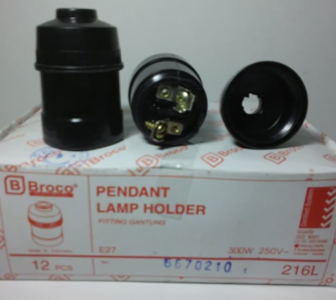 Broco Fitting Gantung Hitam E27 Art.216L | Lazada Indonesia