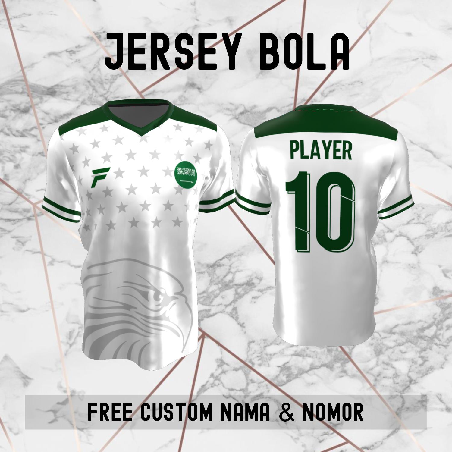 Jersey Saudi Arabia Timnas Negara Bola Baju Kaos Custom Nama dan Nomor ...