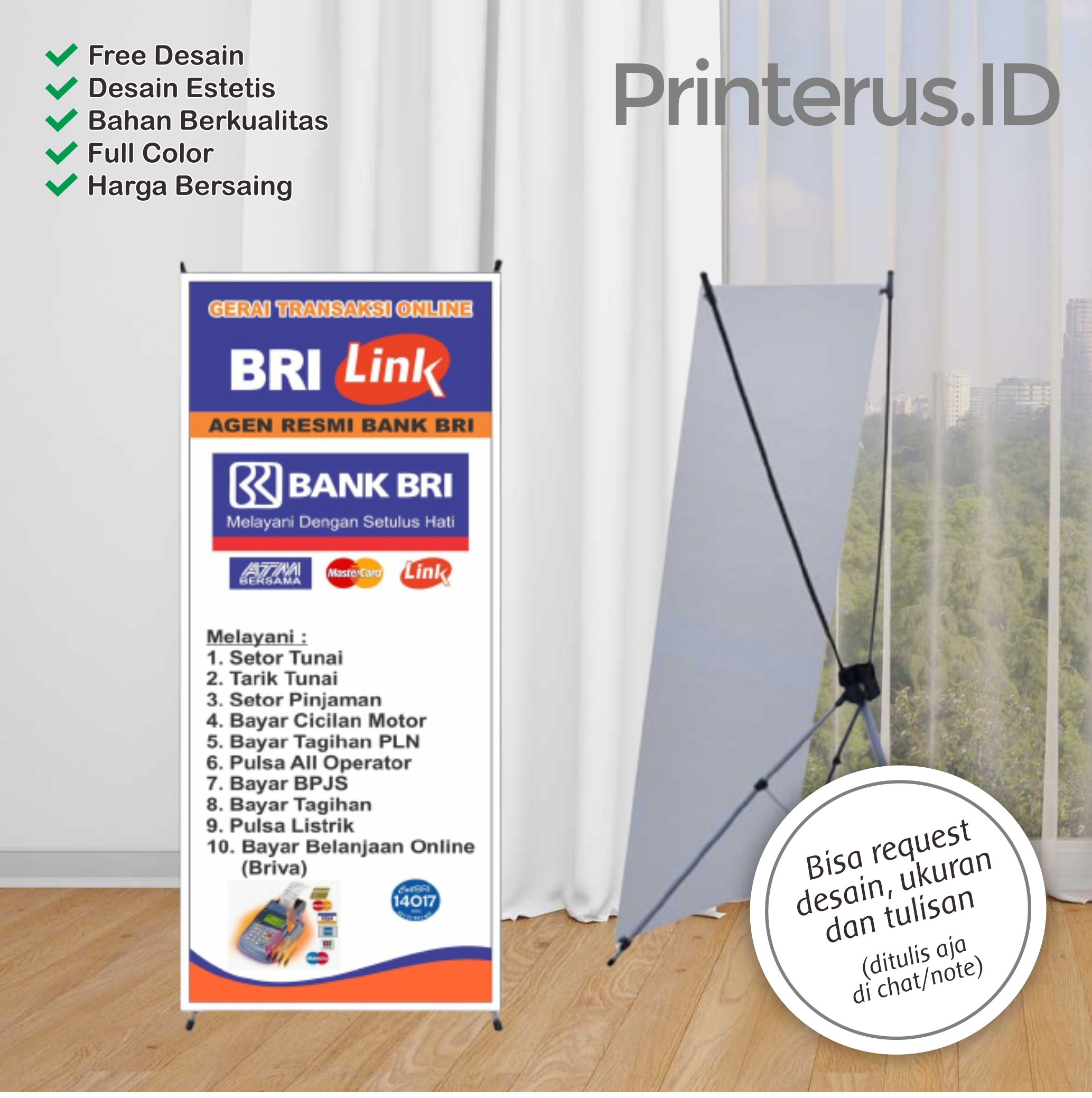 Ambil Promonya Sekarang >> SPANDUK BANNER BRI LINK + STANDING MURAH ...