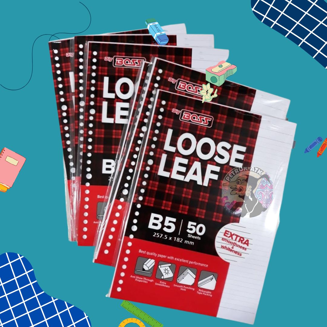 [PAK] LOOSE LEAF BIG BOSS B5 50 GARIS / KERTAS BINDER* | Lazada Indonesia