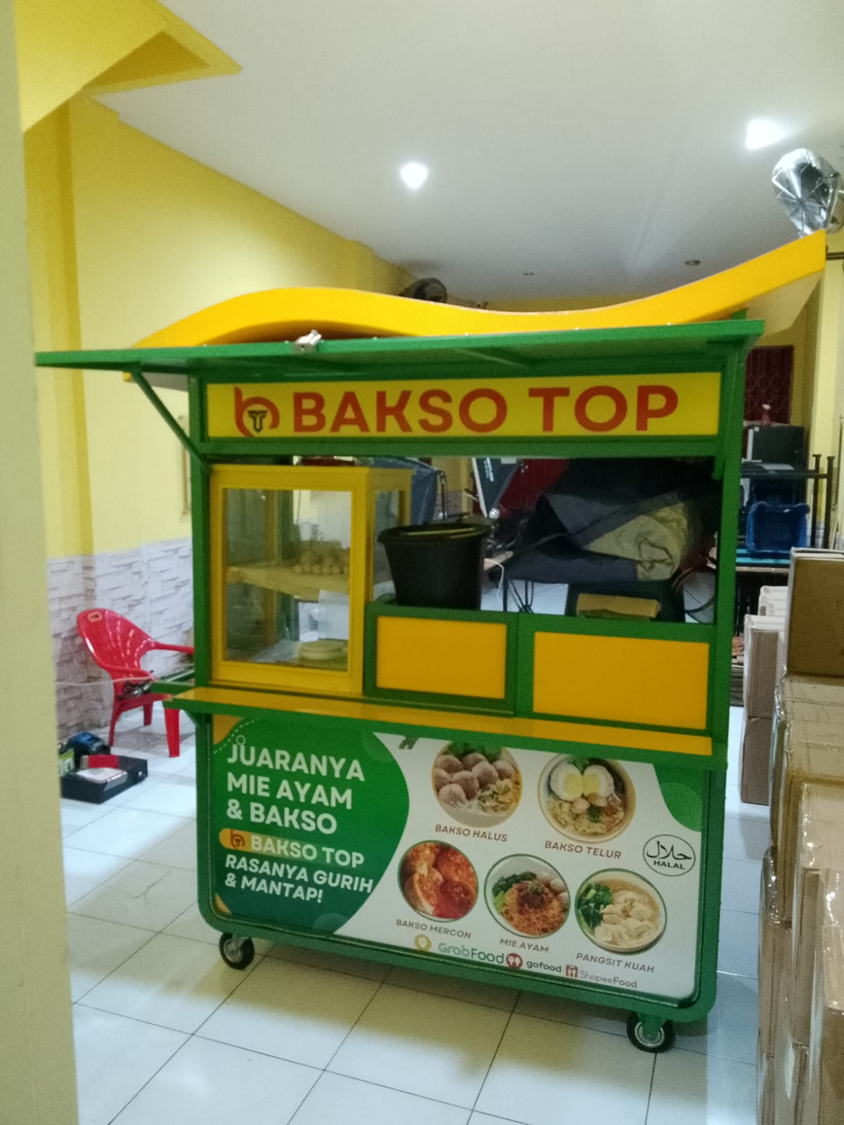 Gerobak Mie ayam Bakso dan seblak atau jajanan lainnya Gerobak Full set ...