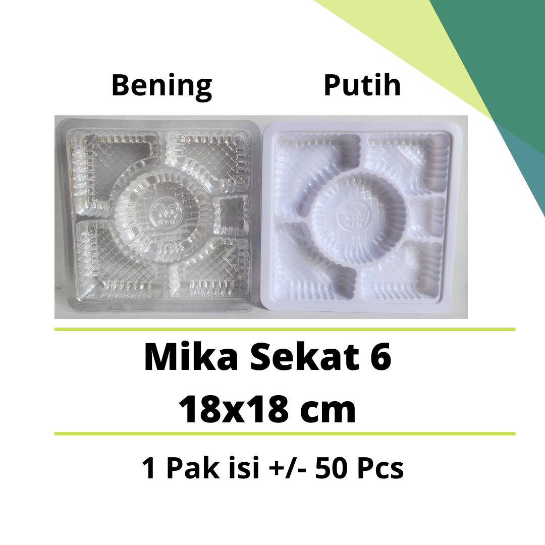 Mika Sekat 6 Buat Dus 18x18 Isi 50 Pcs / Mika Plastik 6 Sekat Alas Dus ...