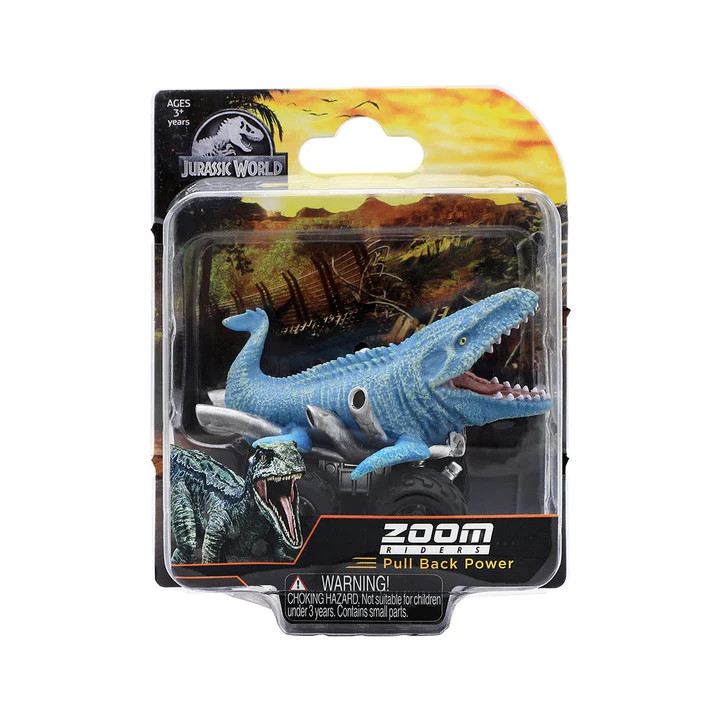 Jurassic World Zoom Riders Pull Back Power MOSASAURUS Mainan Anak Dino ...