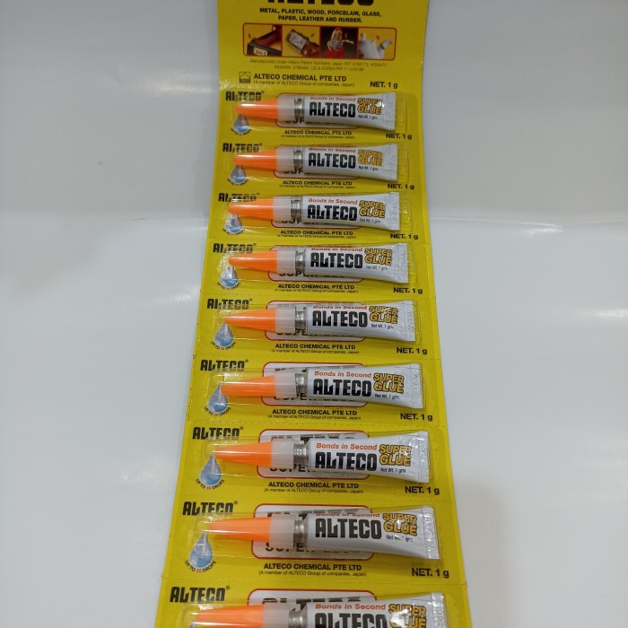 Lem ALTECO ORIGINAL 1gram dan 3 gram (1 lembar isi 12 pcs) | Lazada ...