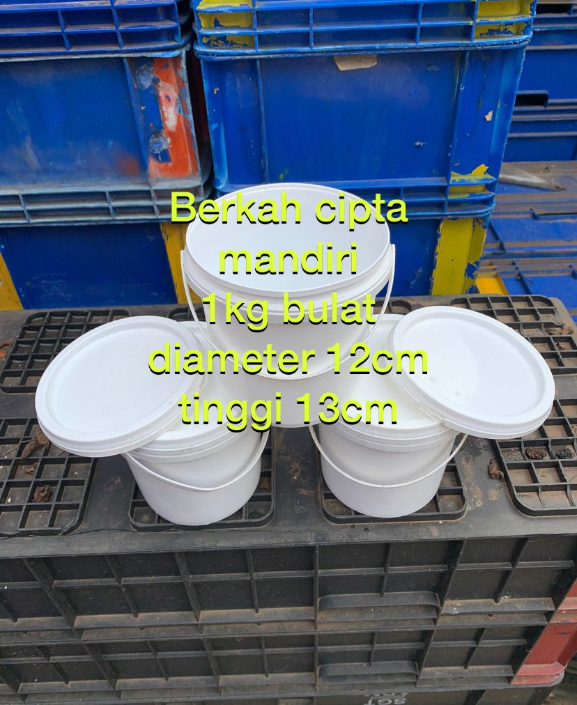 Ember bekas selai 1kg bulat Ember plastik bekas 1kg bulat serbaguna ...