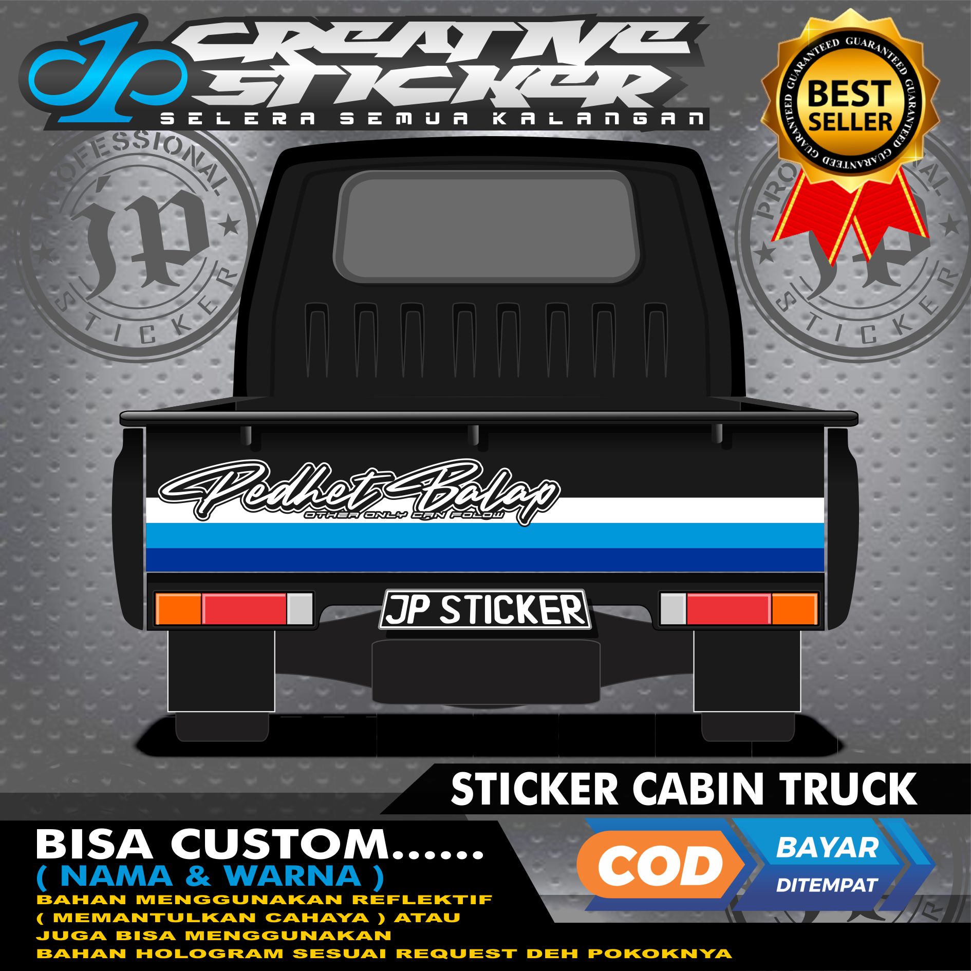 STICKER PICKUP (L300,TRAGA,GRANMAX,CARRY,DLL) DEPAN,BAK SAMPING & BAK ...