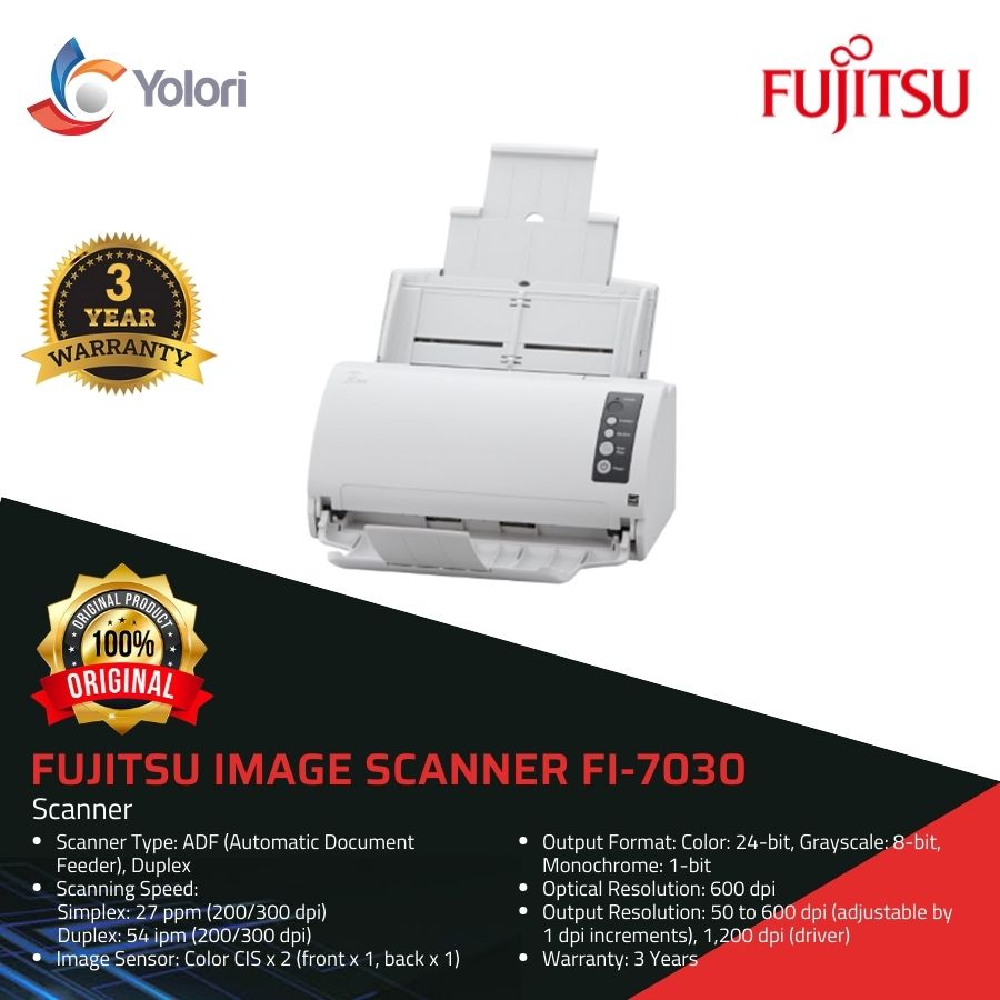 Fujitsu Image Scanner fi-7030 | Lazada Indonesia