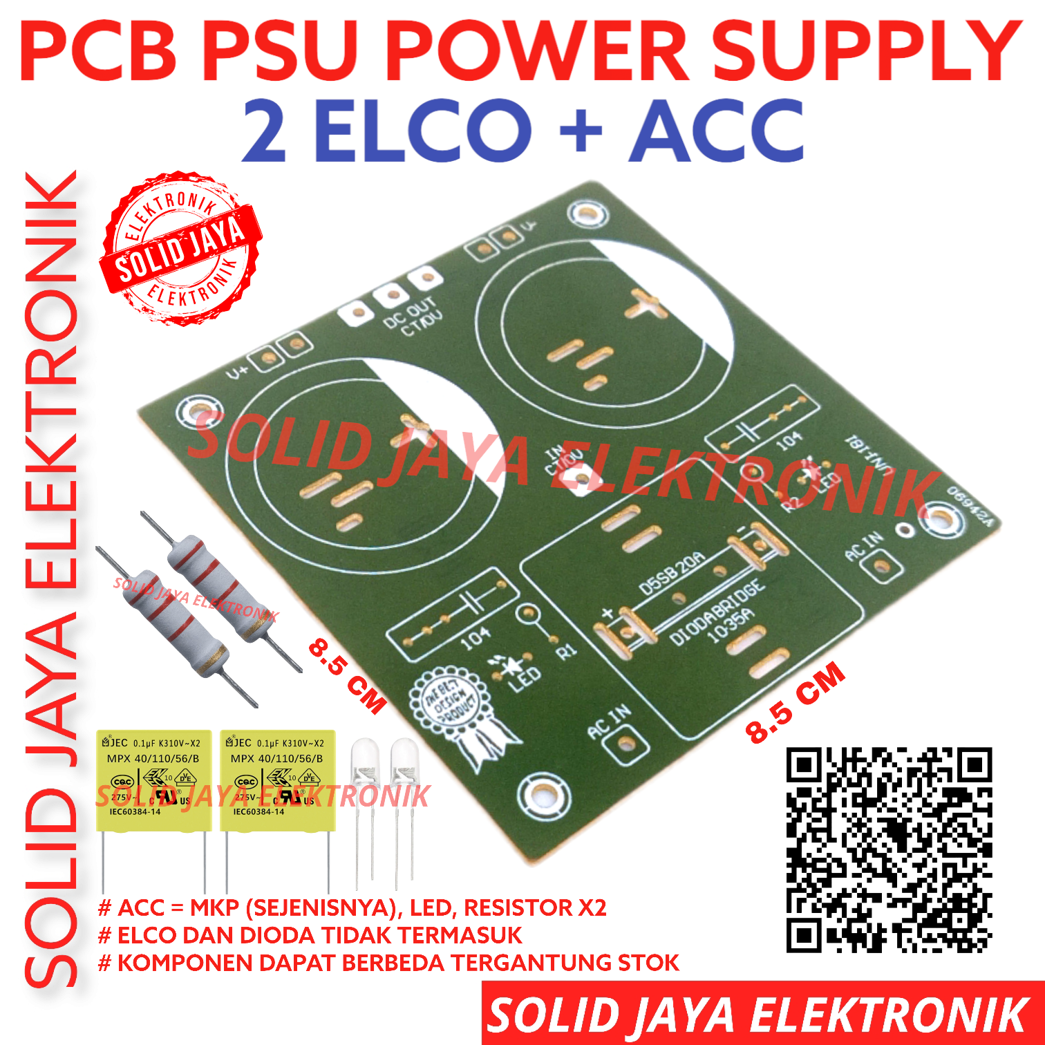 PCB PSU 2 ELCO CAPASITOR KAPASITOR ELKO 2ELCO 2ELKO POWER SUPLY REGULATOR POWER SUPPLY CIRCUIT ...