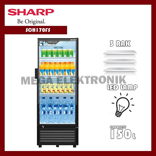 Sharp SCH170FS Showcase 150 Liter - KHUSUS JABODETABEK | Lazada Indonesia