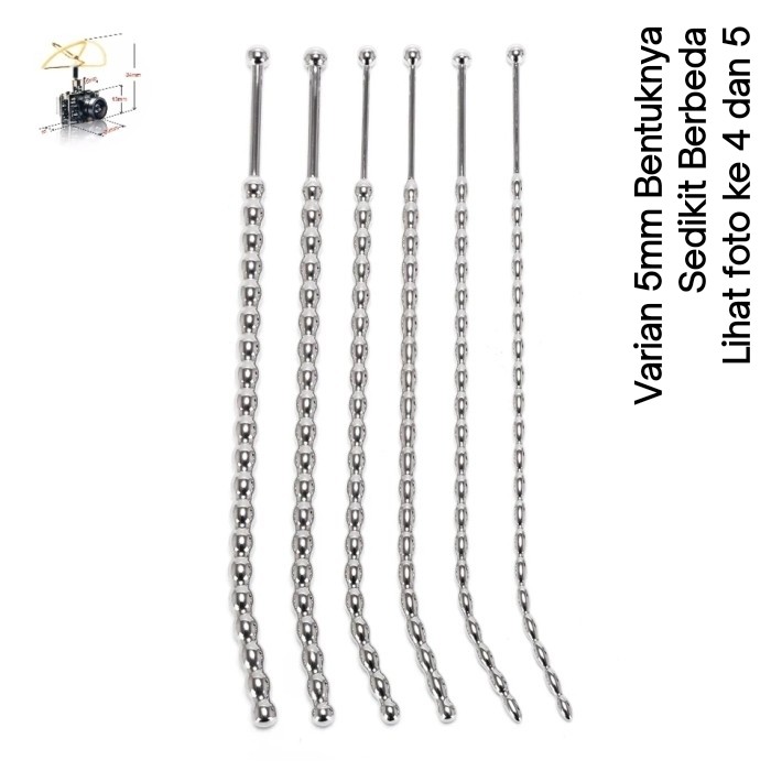 Alat Sonde Urethra Urethral Sounding Rod Stainless Steel Tipe 8 Metal ...