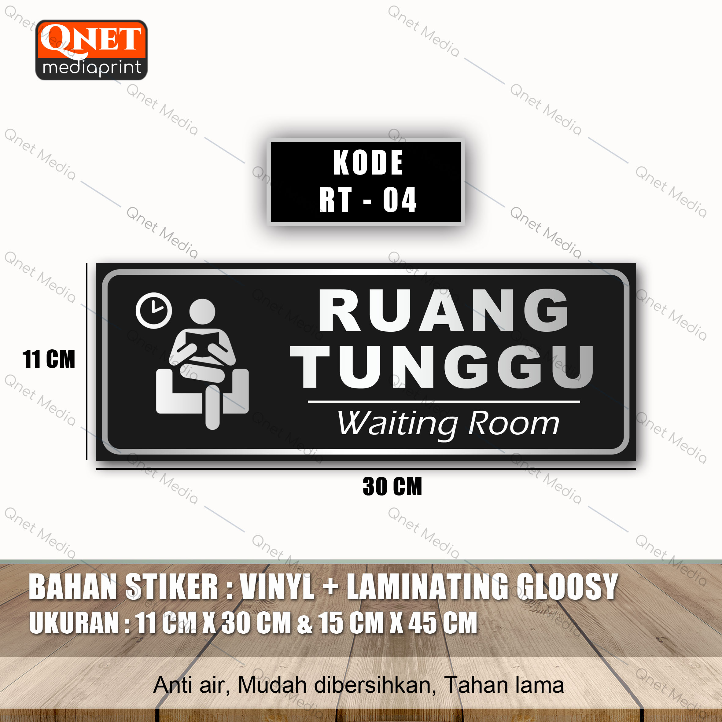 STIKER RUANG TUNGGU | BAHAN VINYL + LAMINASI GLOSSY | Lazada Indonesia