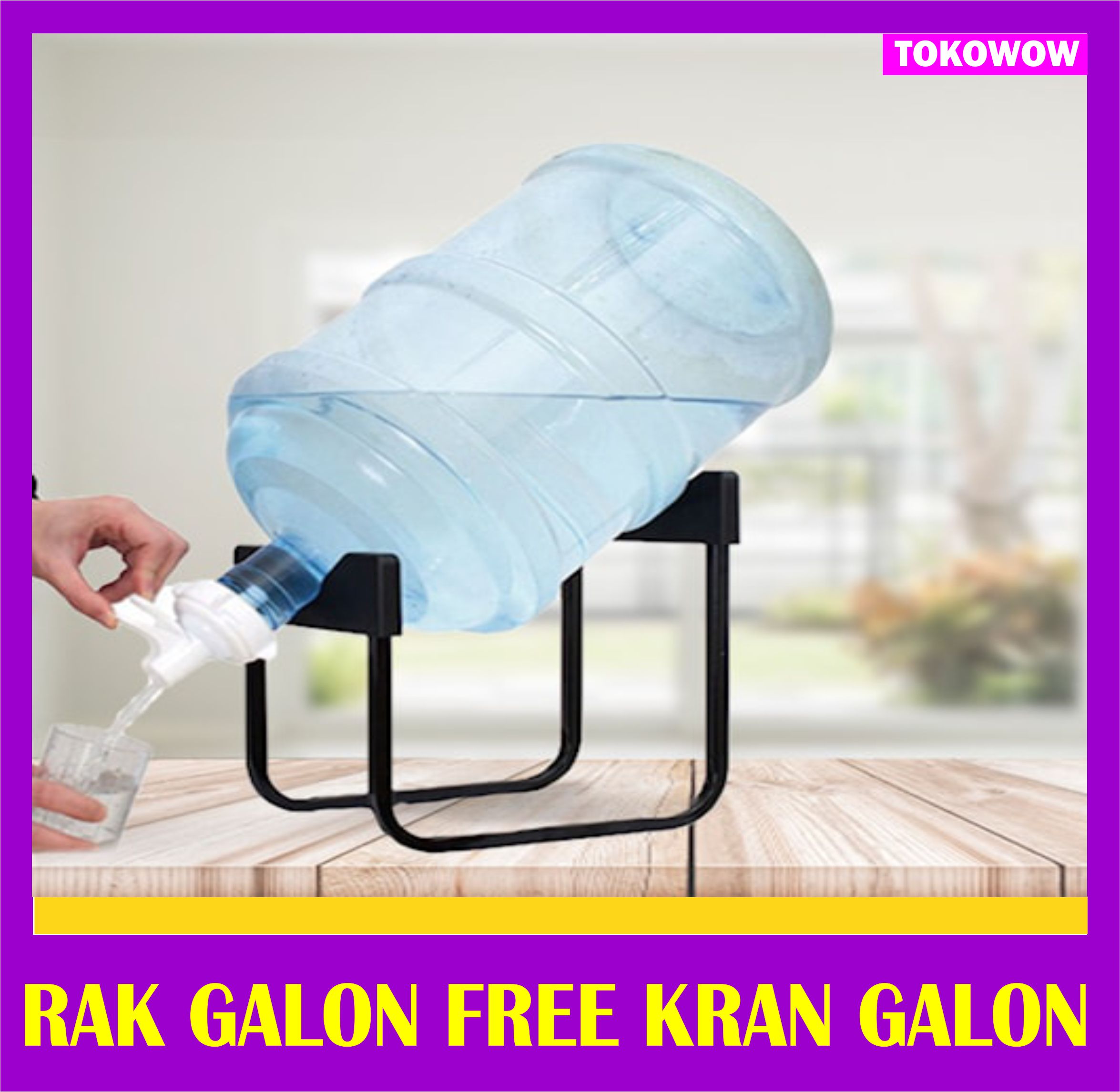 Rak Galon Bentuk U FREE Kran Galon Rak galon besi dan kran air | Lazada ...
