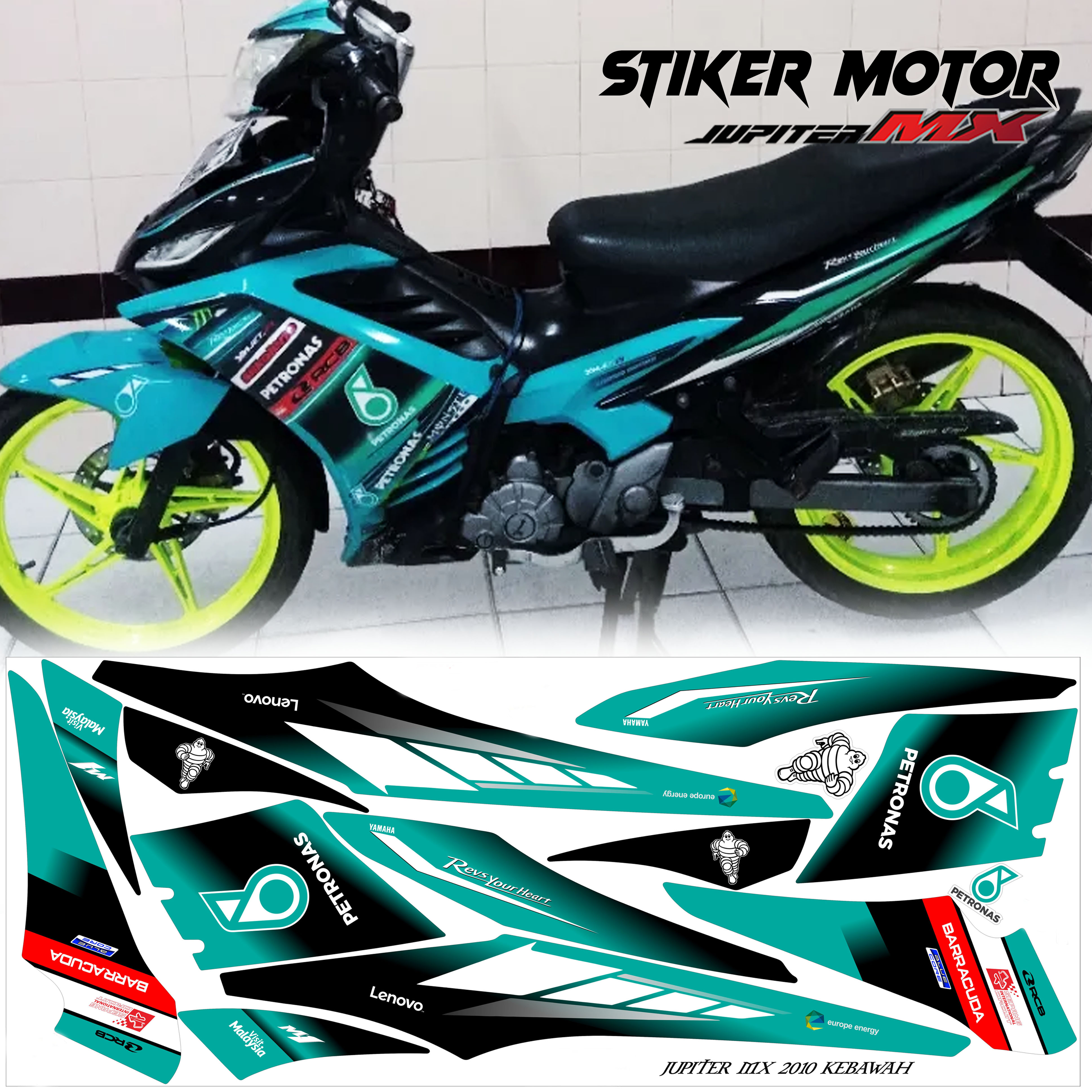 Stiker Motor Yamaha Jupiter MX 135 Lama Old Variasi Sticker Lis Motor ...