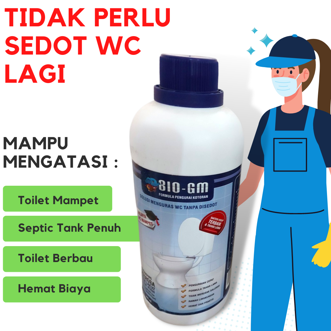 Obat Cair Kuras Septic Tank BIO GM Cairan Penguras WC Penuh Luber Dan ...