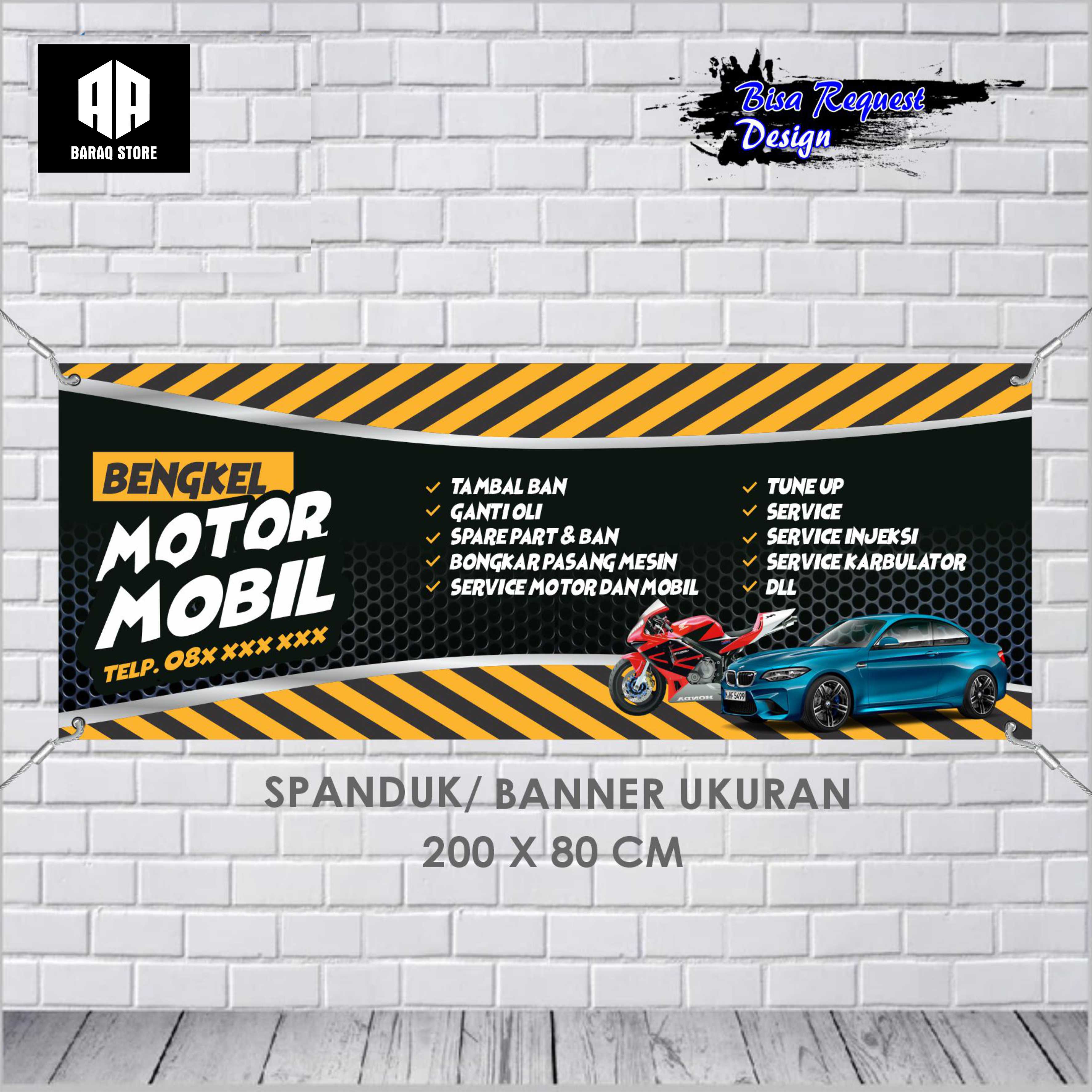 CETAK SPANDUK / CETAK BANNER BENGKEL BERBAGAI VARIAN WARNA DESAIN KECE ...
