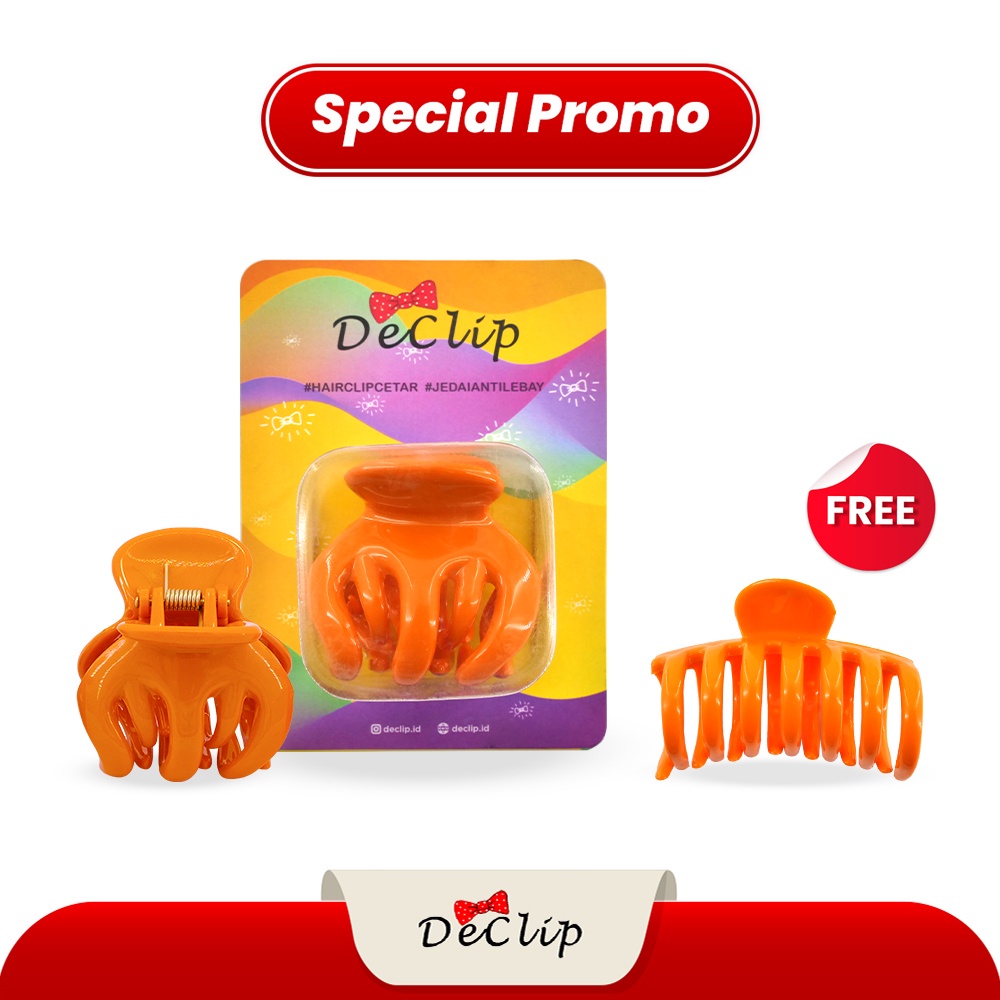 Jedai Bangkok Gigi 5 + Jepit Tabung Declip Original Warna Ginger Orange | Lazada Indonesia