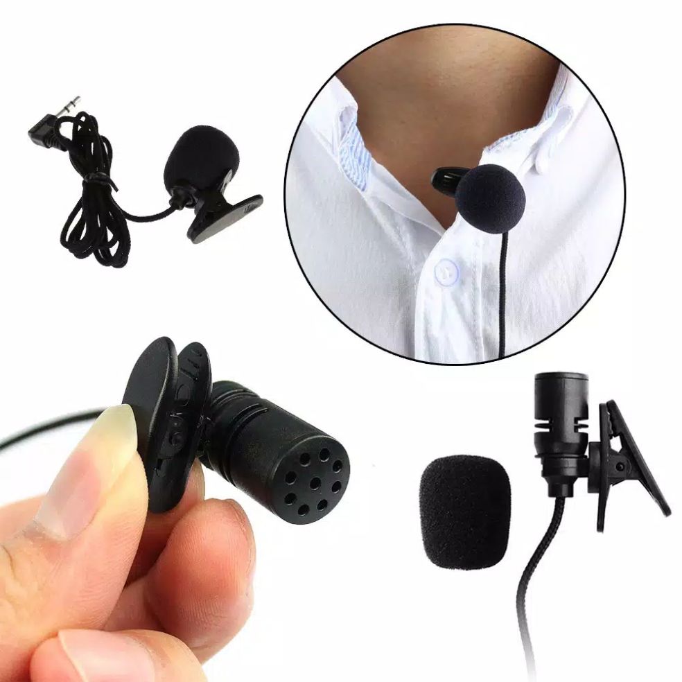 Mic Jepit Kerah Mono dengan Kabel Panjang 3.3ft + Jack 3.5mm | Lazada ...