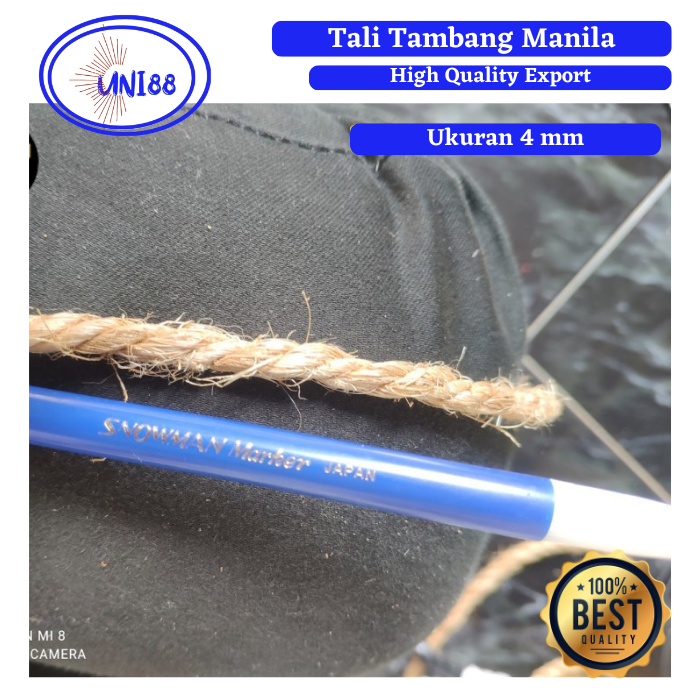 Tali Tambang Manila 4mm 6mm 8mm 10mm 12mm 14mm 16mm Per 10 Meter Tali ...