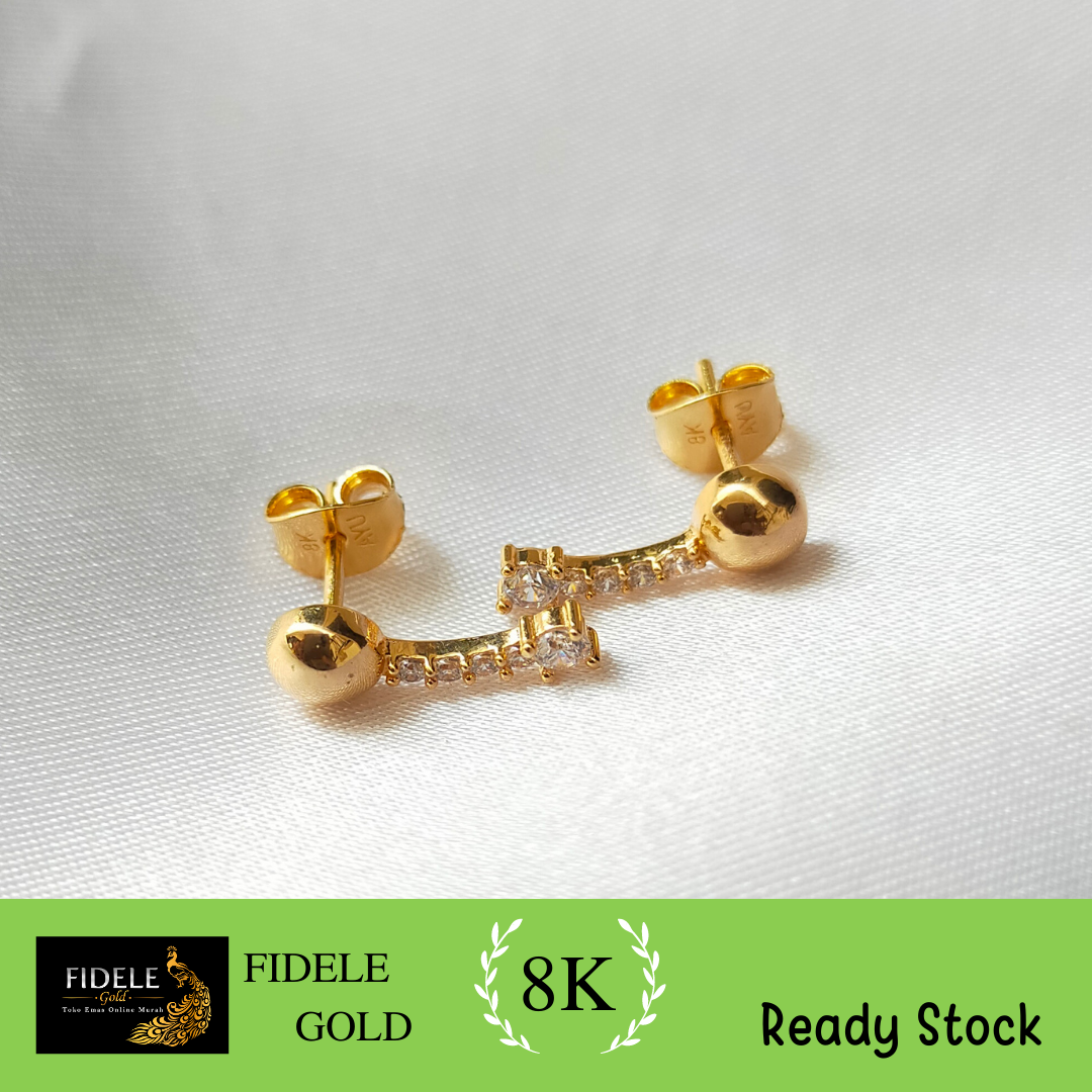 Anting jepit bola ketek menek fashion permata ayugold emas asli kadar ... Anting jepit bola ketek menek fashion permata ayugold emas asli kadar ...