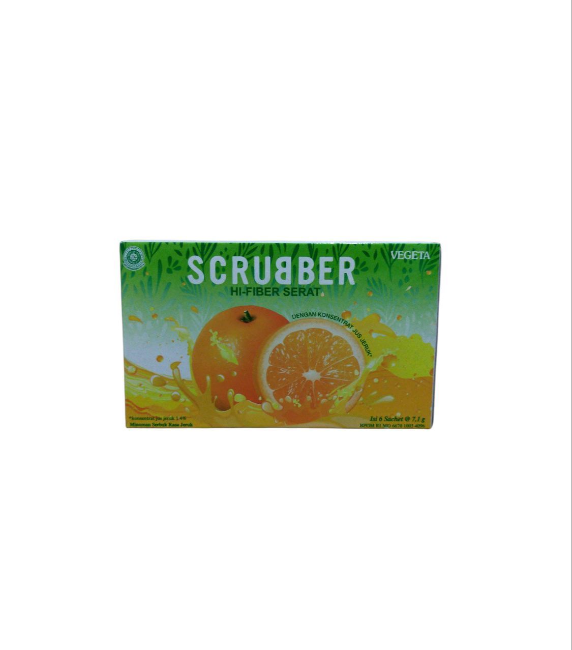 Vegeta Scrubber Box isi 6 Sachet Minuman Jus Jeruk Hi Fiber | Lazada ...
