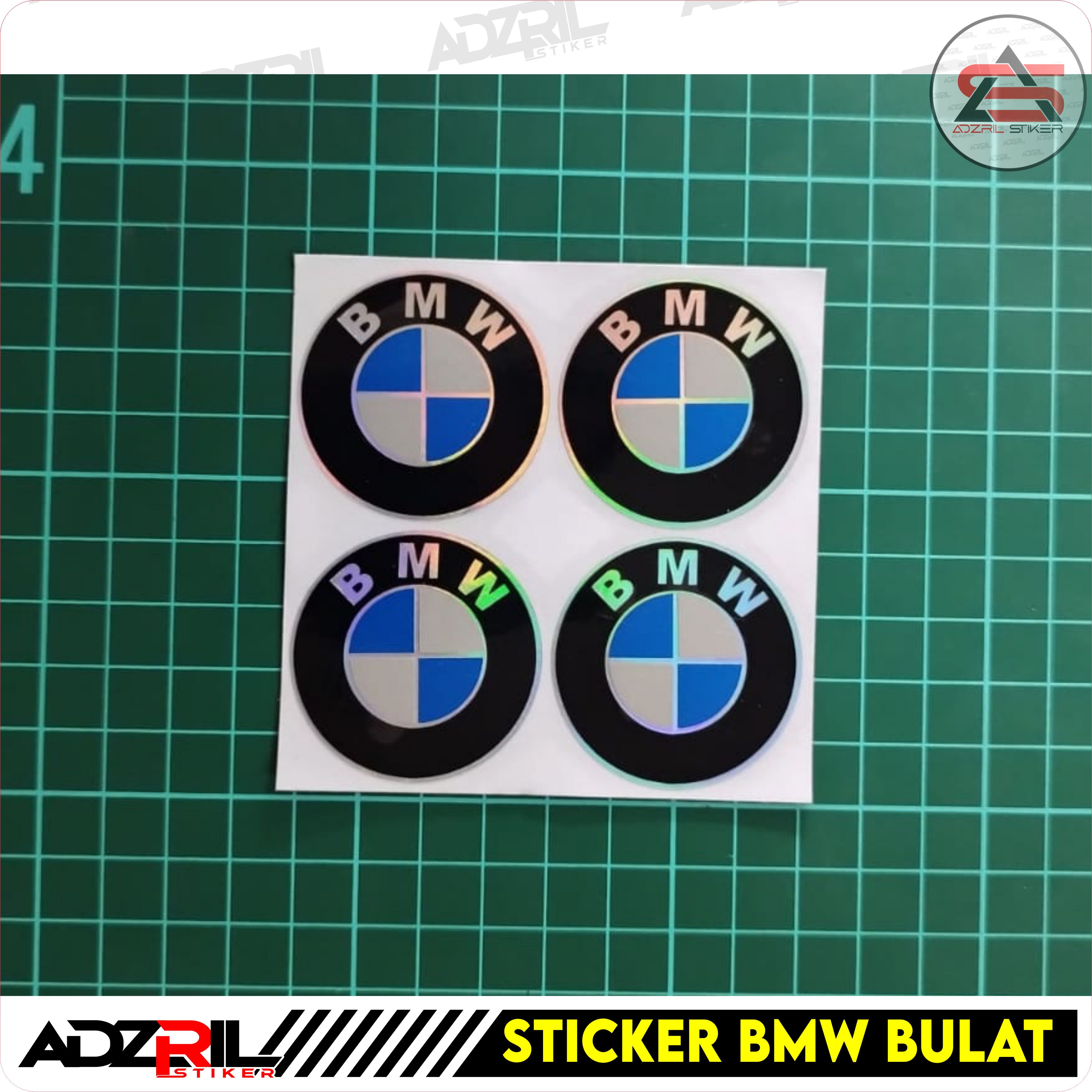 STICKER CUTTING LOGO BMW BULAT / STICKER MOBIL / STIKER KACA/ STIKER ...