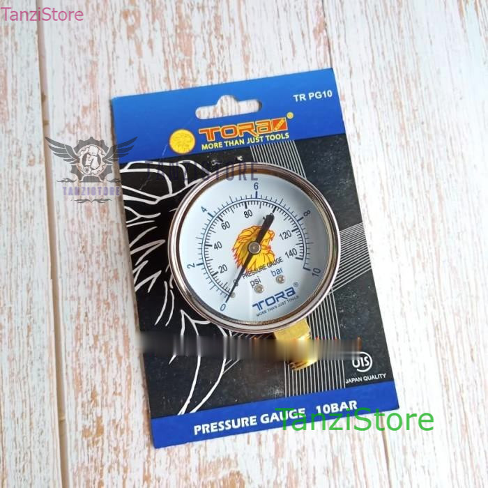 Pressure gauge merk TORA 10 BAR / Ampere Amper Angin Kompresor 10Bar ...