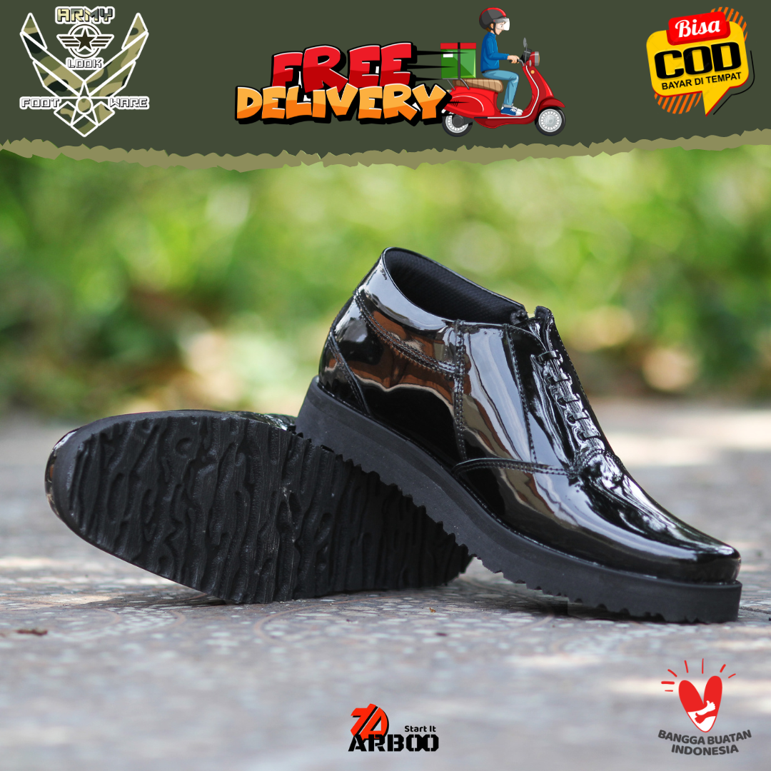 Sepatu Pantofel PDH Paskibra Pramuka Security Satpam Polisi TNI Polri ...