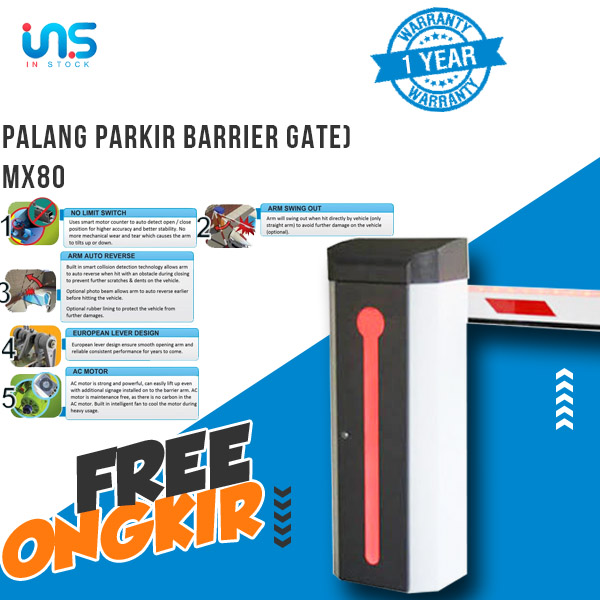 Barrier Gate Palang Parkir Mx80 Peralatan Keamanan Perangkat Keras