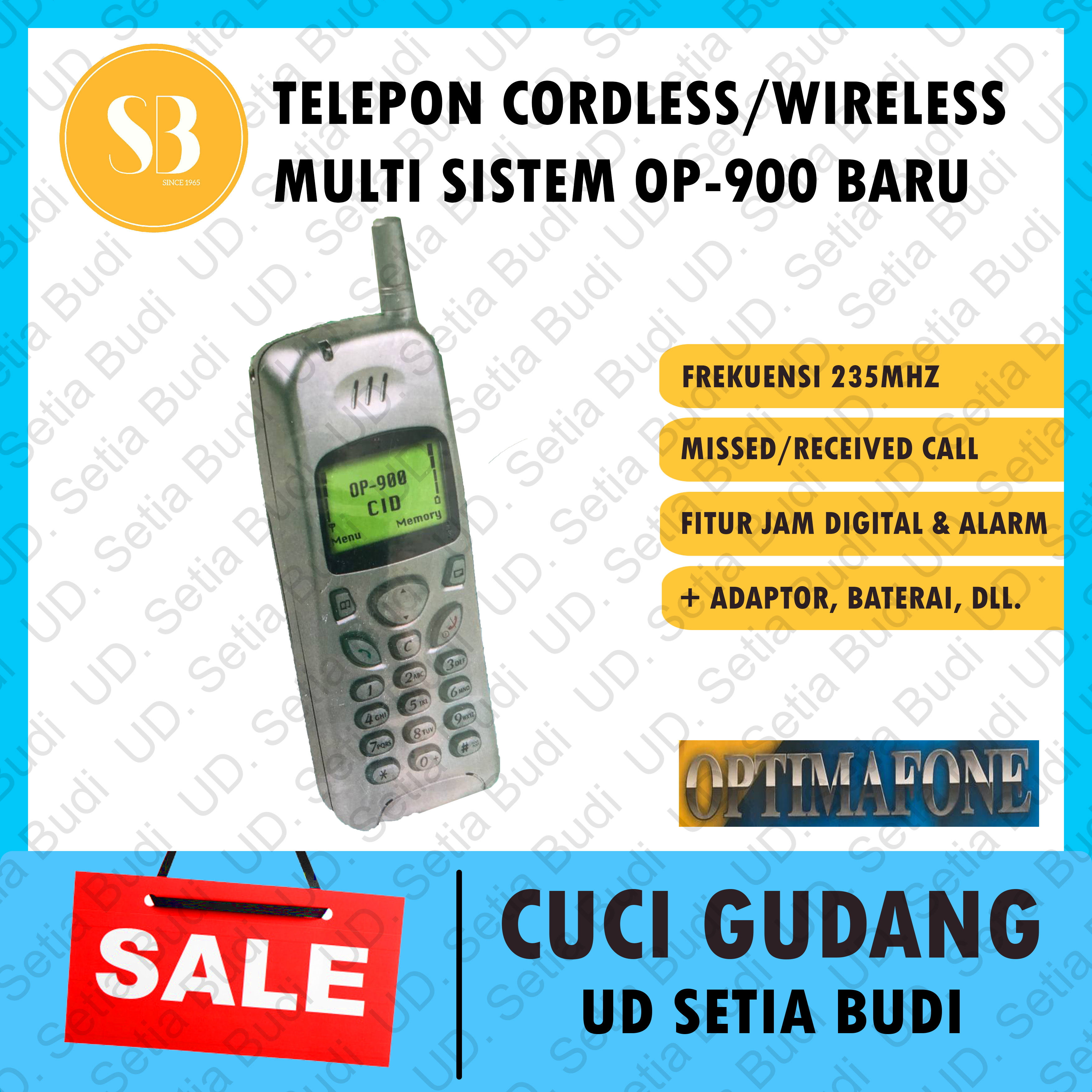 Telepon Cordless / Wireless Optimafone OP900 Baru dan Murah | Lazada ...