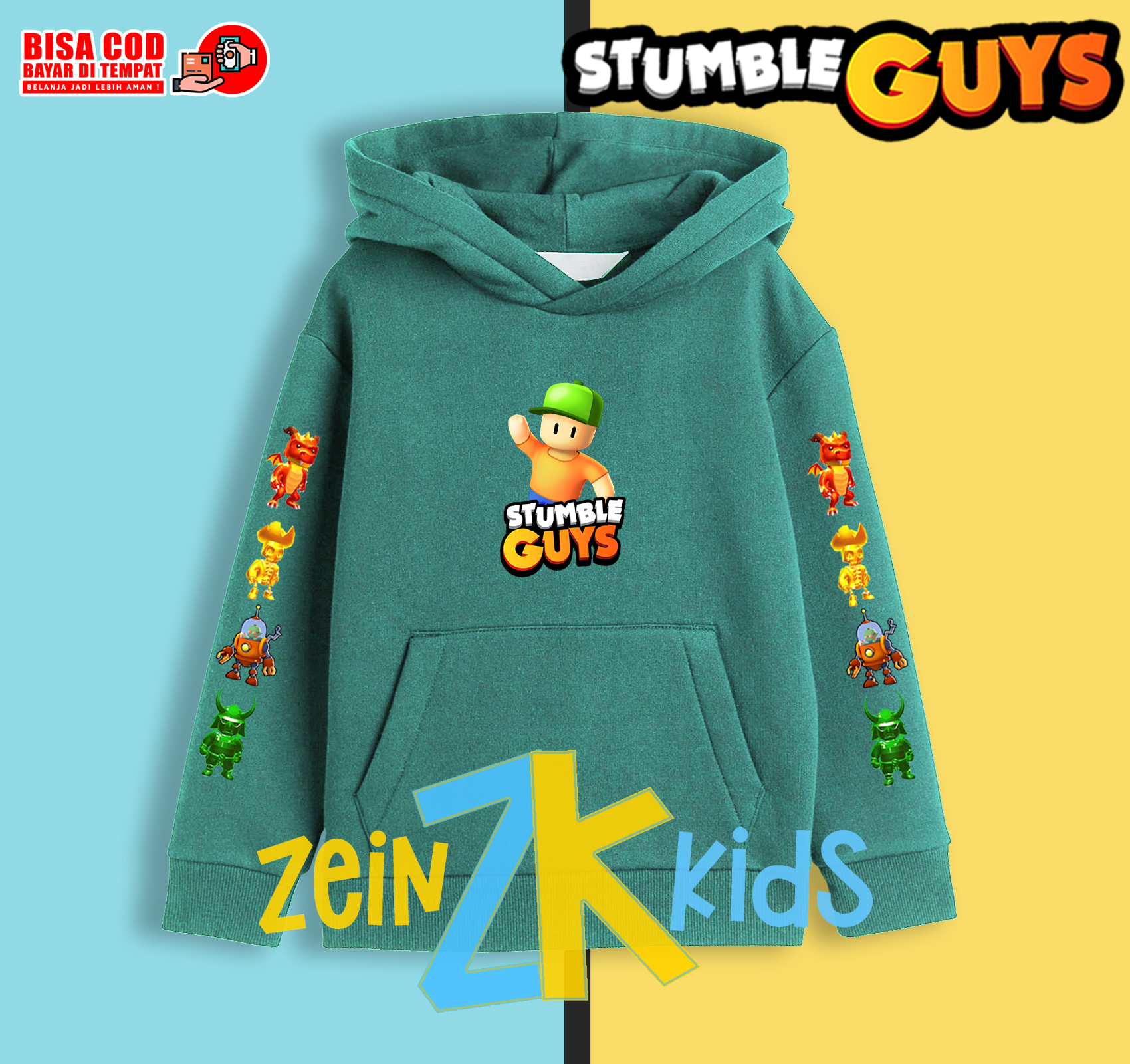 Hoodie Stumble Guys anak / Jaket Sweater Anak Stumble Guys Skin Spesial ...