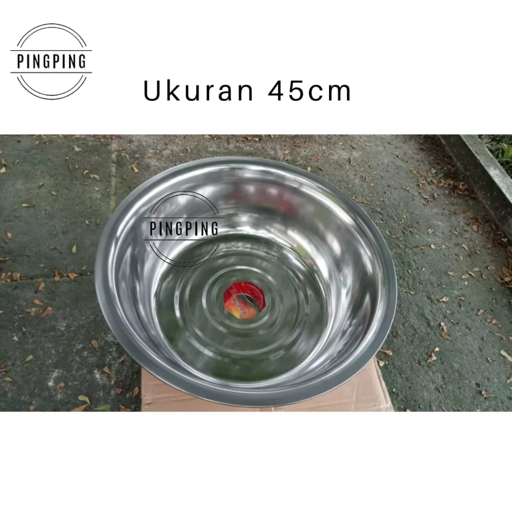 Baskom Jumbo Full Stainless / Baskom Besar Stainless | Lazada Indonesia