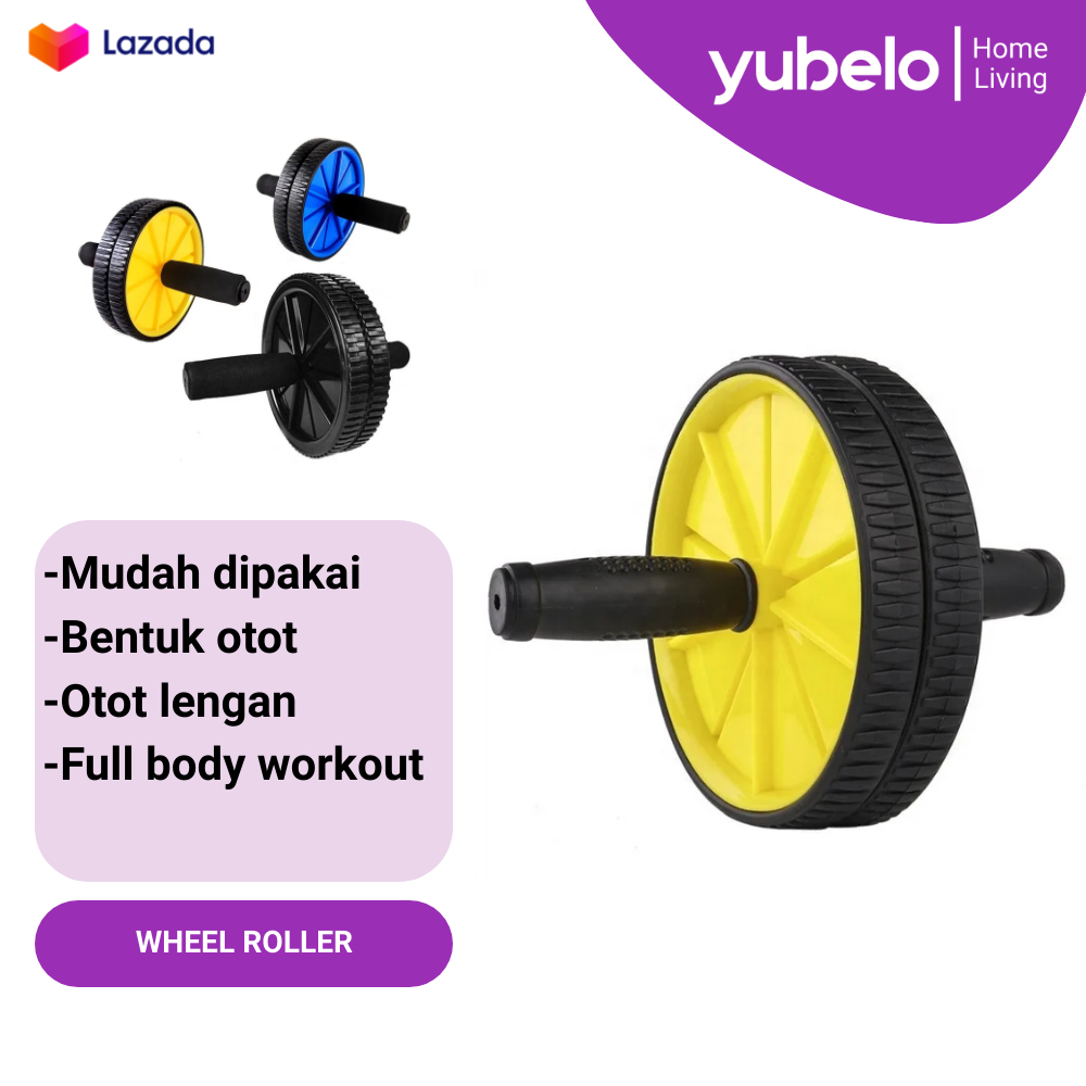 Fitness Double Wheel Roller Gym Wheels Exercise AB Roller Roda Fitness ...