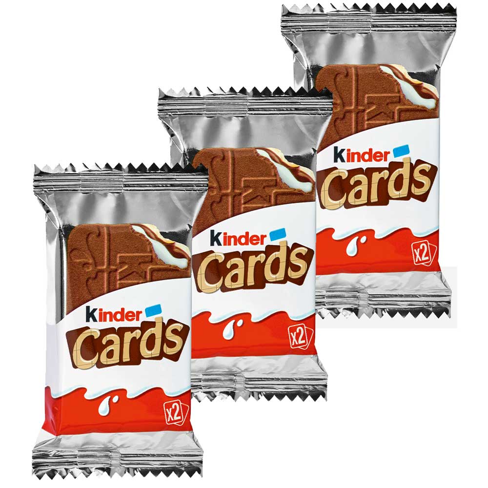 SNACK BISKUIT WAFEL KINDER CARDS 25,6gr WAFEL KINDER (ISI 2 PCS ...