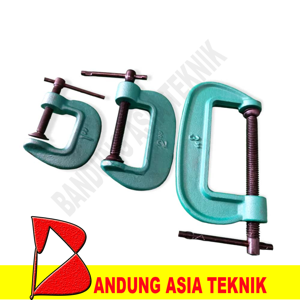 CLAMP G KLEM C SET 1 2 3 inch isi 3 pcs AMTECH Alat Penjepit Besi Kayu ...