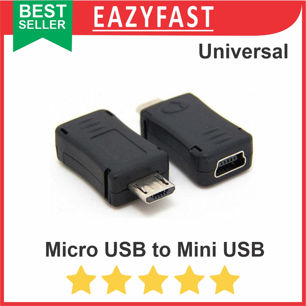 USB Converter MIcro USB male to Mini USB female Adapter | Lazada Indonesia