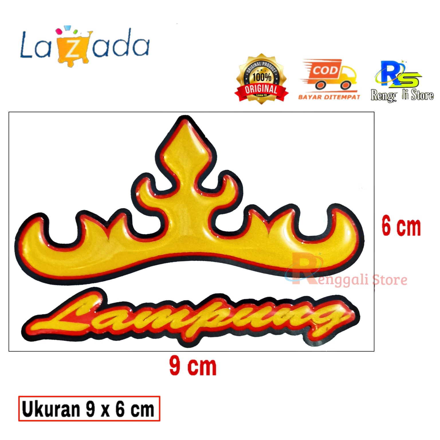 STIKER / Setiker Timbul / Emblem Siger LAMPUNG - Renggali Store ...