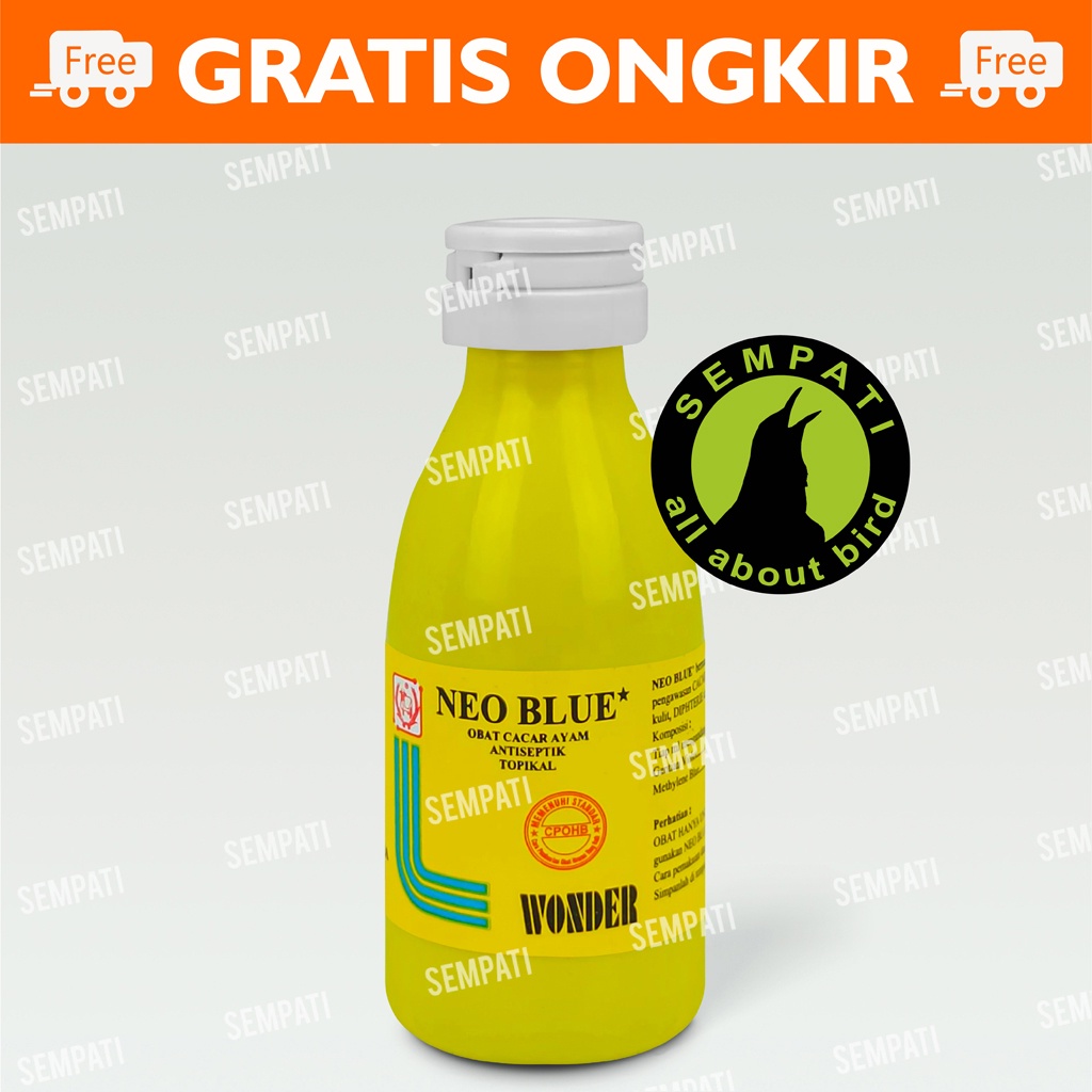 NEO BLUE OBAT BIRU OBAT AYAM BURUNG KUCING SUGAR GLIDER LUKA INFEKSI IRITASI CACAR JAMURAN ...