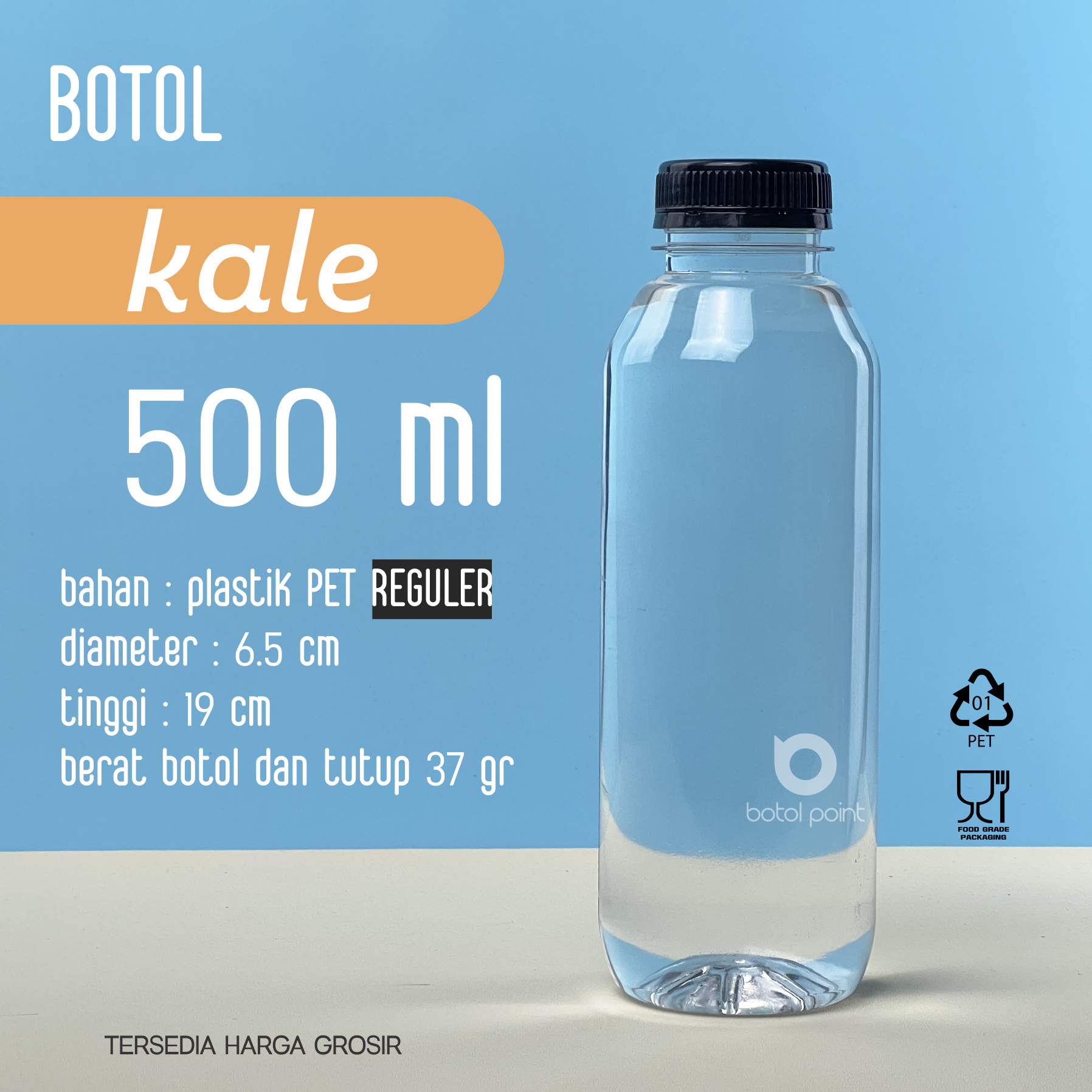 Botol Kale 500 ml REGULER - Botol Plastik 500 ml | Lazada Indonesia