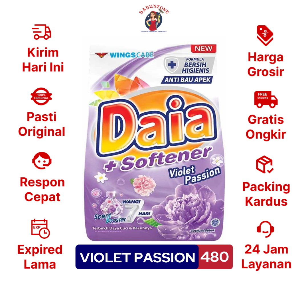 Deterjen Bubuk Daia Violet Passion 480 gr Ungu | Lazada Indonesia