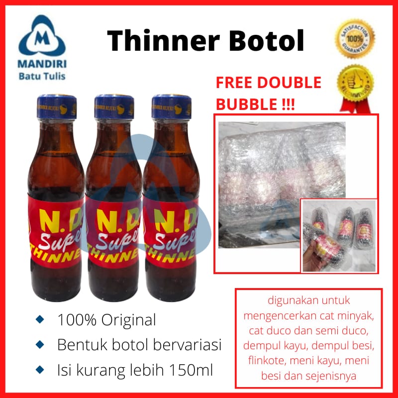Thinner Botol Kecil / Pengencer Cat / Tiner botol kratingdaeng ND | Lazada Indonesia
