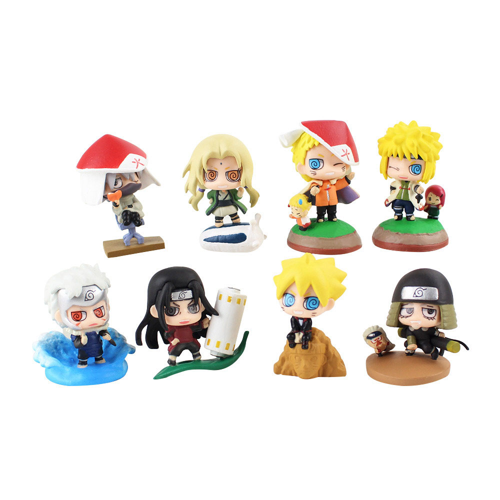 ของเล่นอะนิเมะสำหรับตุ๊กตาเด็ก GROVERT Miniatures Minato Senju Kakashi ...