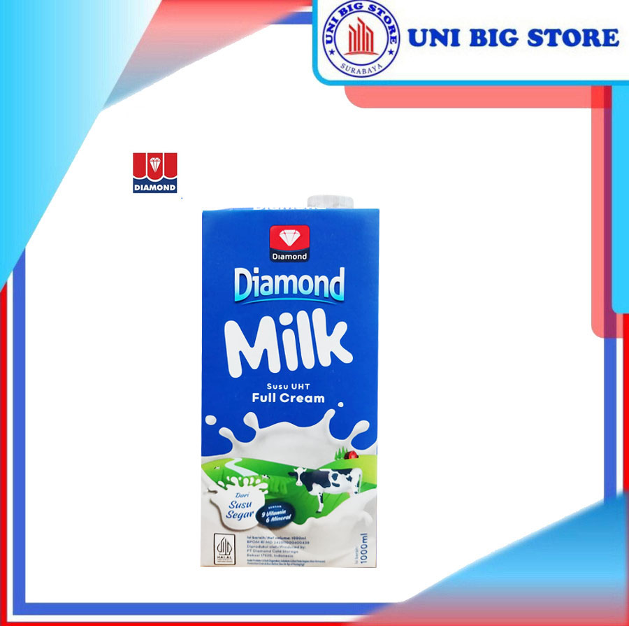 Susu UHT Diamond Full Cream Milk Plain 1000 ml | Lazada Indonesia